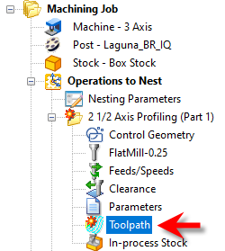 Profile-NEST Module > Edit Operations > Toolpath Editor > Diagnostics
